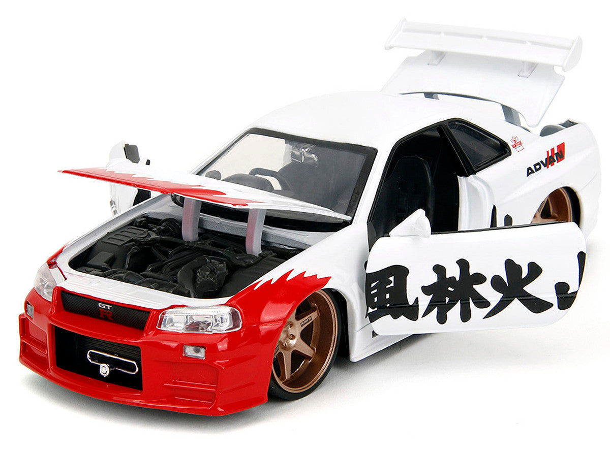 1:24 Street Fighter - Ryu w/Nissan Skyline R34 GT-R -- JADA