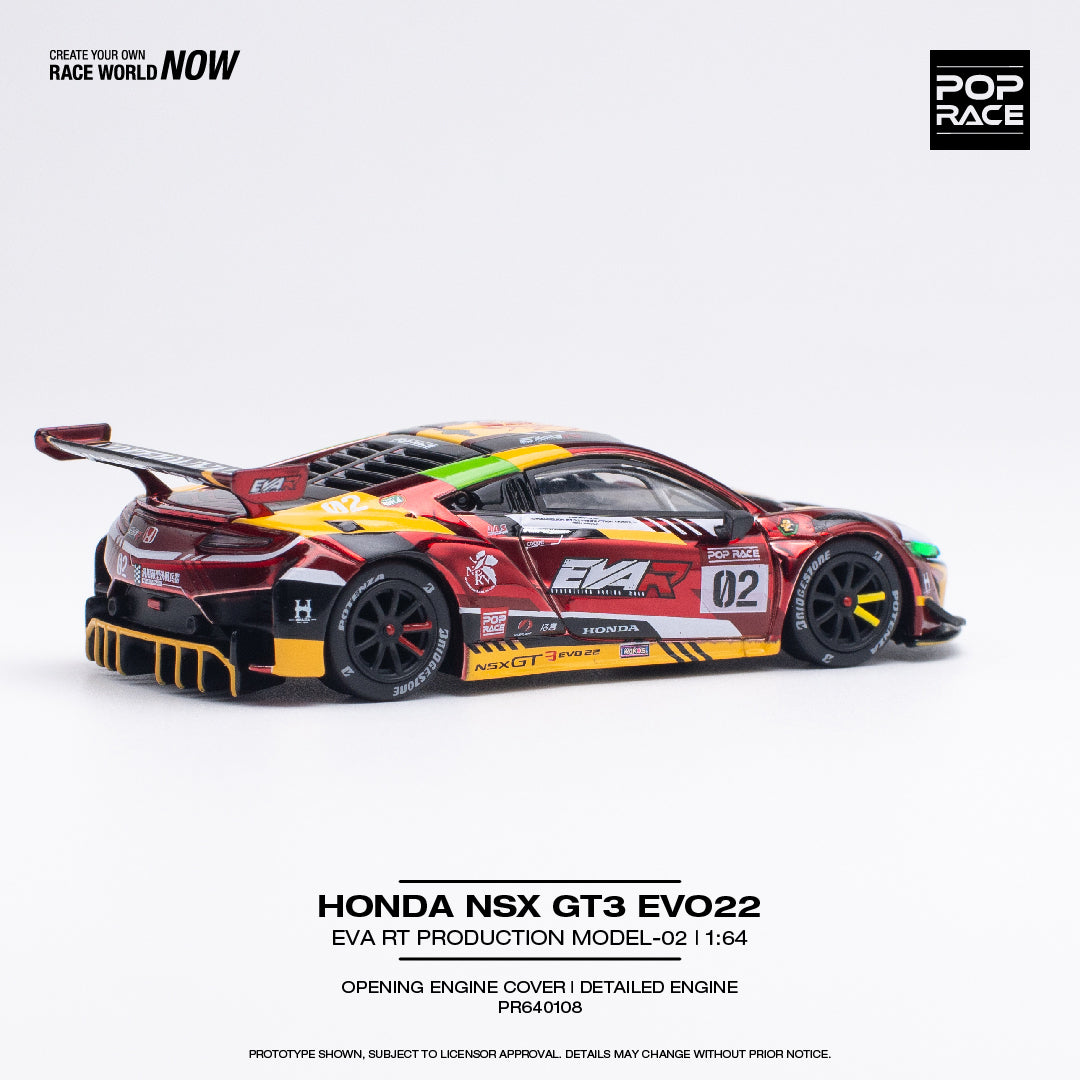 1:64 Honda NSX GT3 -- Red/Yellow EVA RT Production Model-02 -- Pop Rac