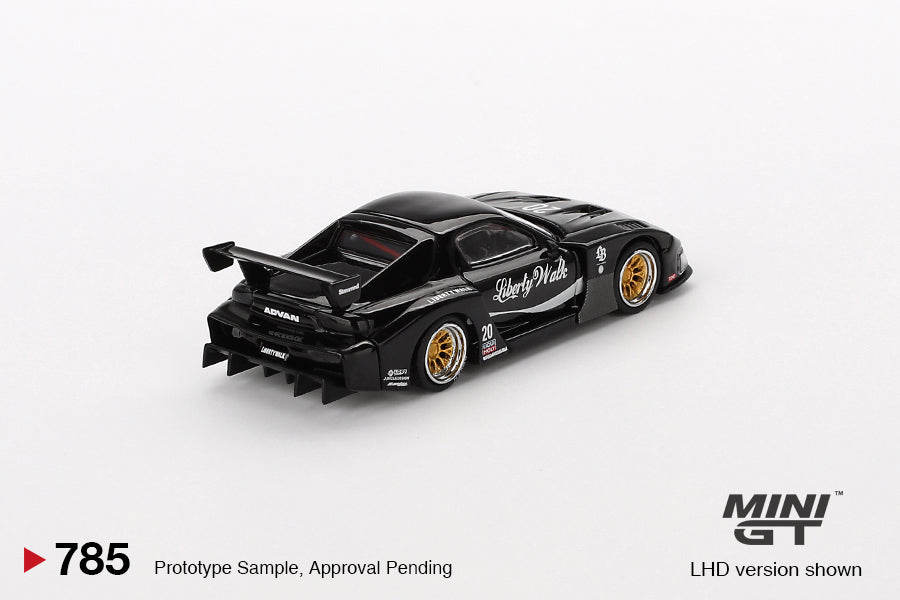 1:64 Mazda RX-7 LB-Super Silhouette -- Liberty Walk Black -- Mini GT M
