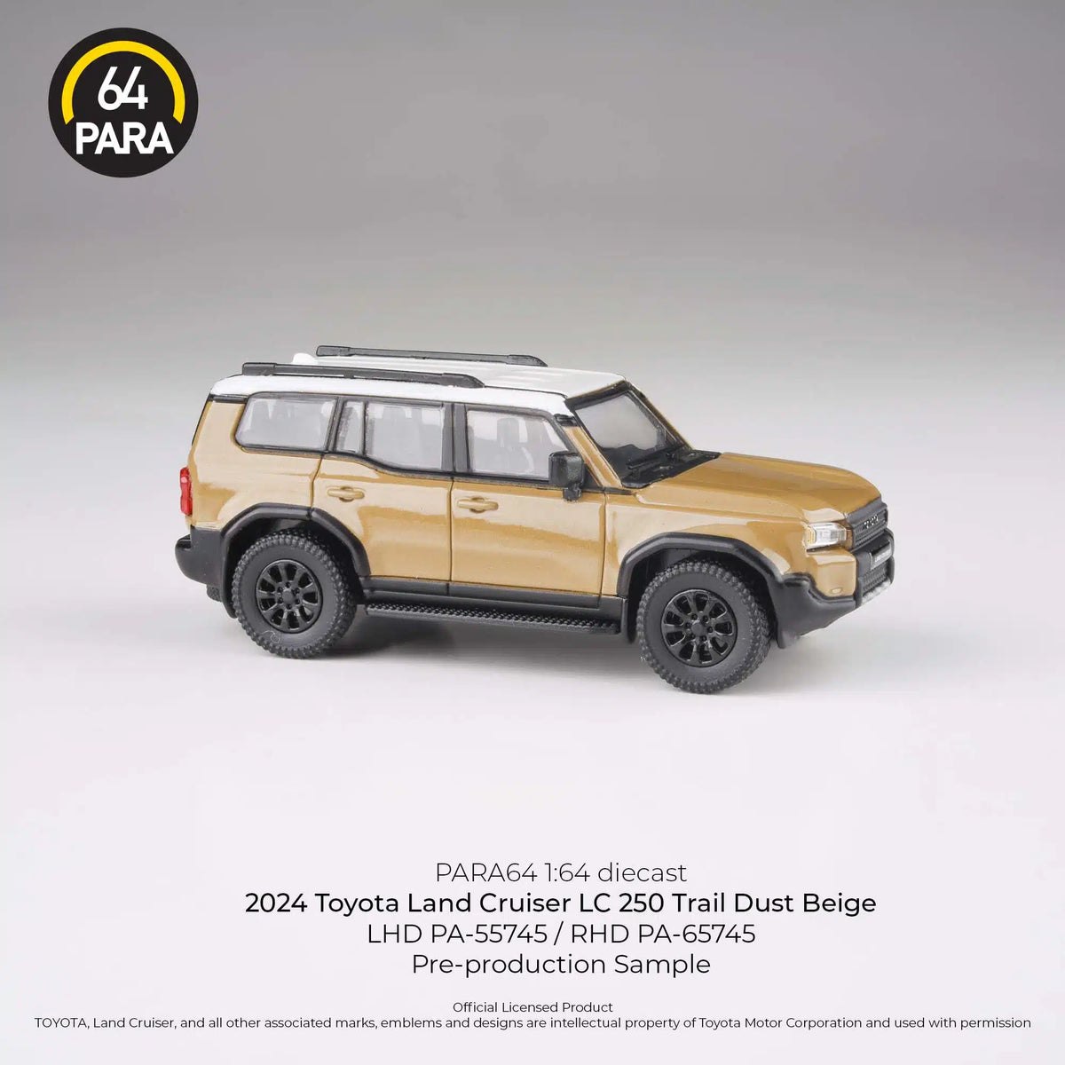 1:64 2024 Toyota Land Cruiser LC 250 Prado -- Trail Dust Beige -- PARA