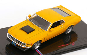 1:43 1970 Ford Mustang Boss 429 Fastback -- Yellow -- IXO Models