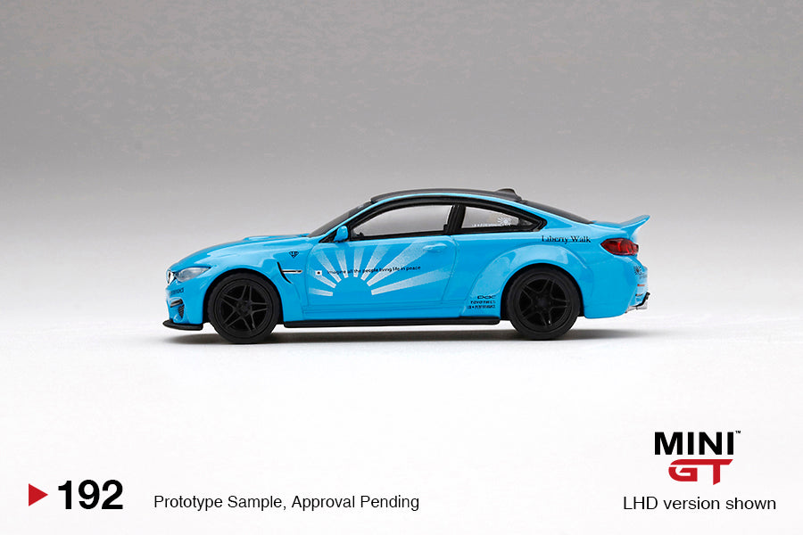 1:64 BMW M4 LB?WORKS -- Baby Blue -- Mini GT MGT00192