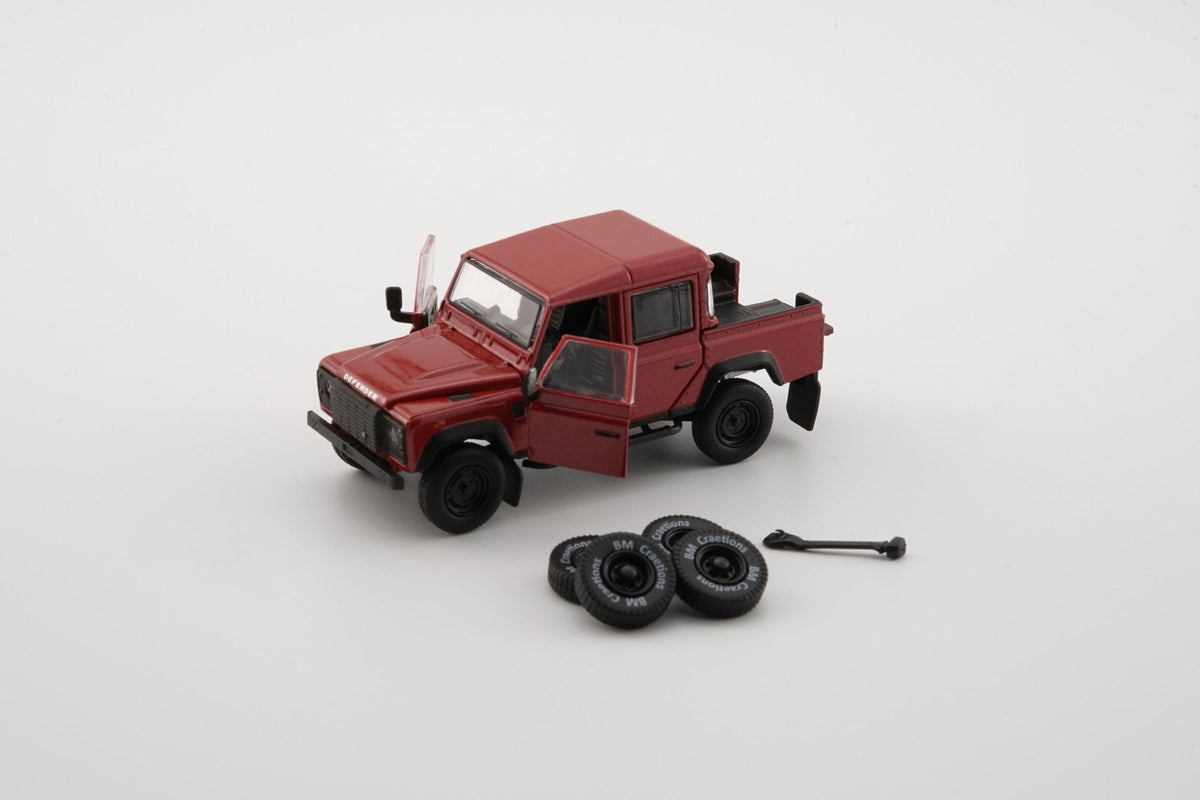 1:64 Land Rover Defender 110 Pickup -- Dark Red Maroon -- BM Creations