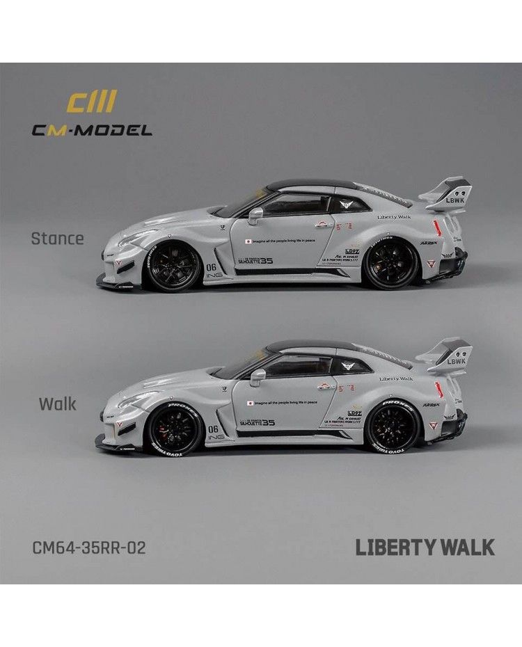 1:64 Nissan R35 LBWK GT35RR Super Silhouette -- Grey -- CM-Model