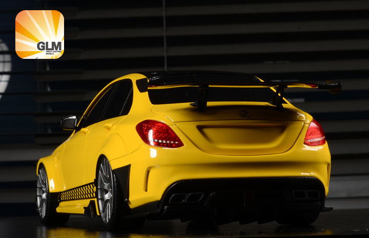1:18 Mercedes-Benz C63S AMG DarwinPRO Widebody -- Yellow -- GLM GLM188