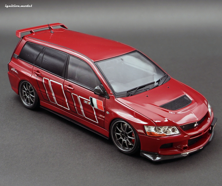 1:18 Mitsubishi Lancer Evolution IX (9) Wagon (CT9W) -- Red -- Ignitio