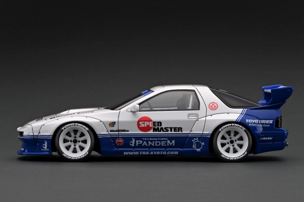 1:18 Mazda RX-7 (FC3S) Pandem -- White/Blue -- Ignition Model IG2917