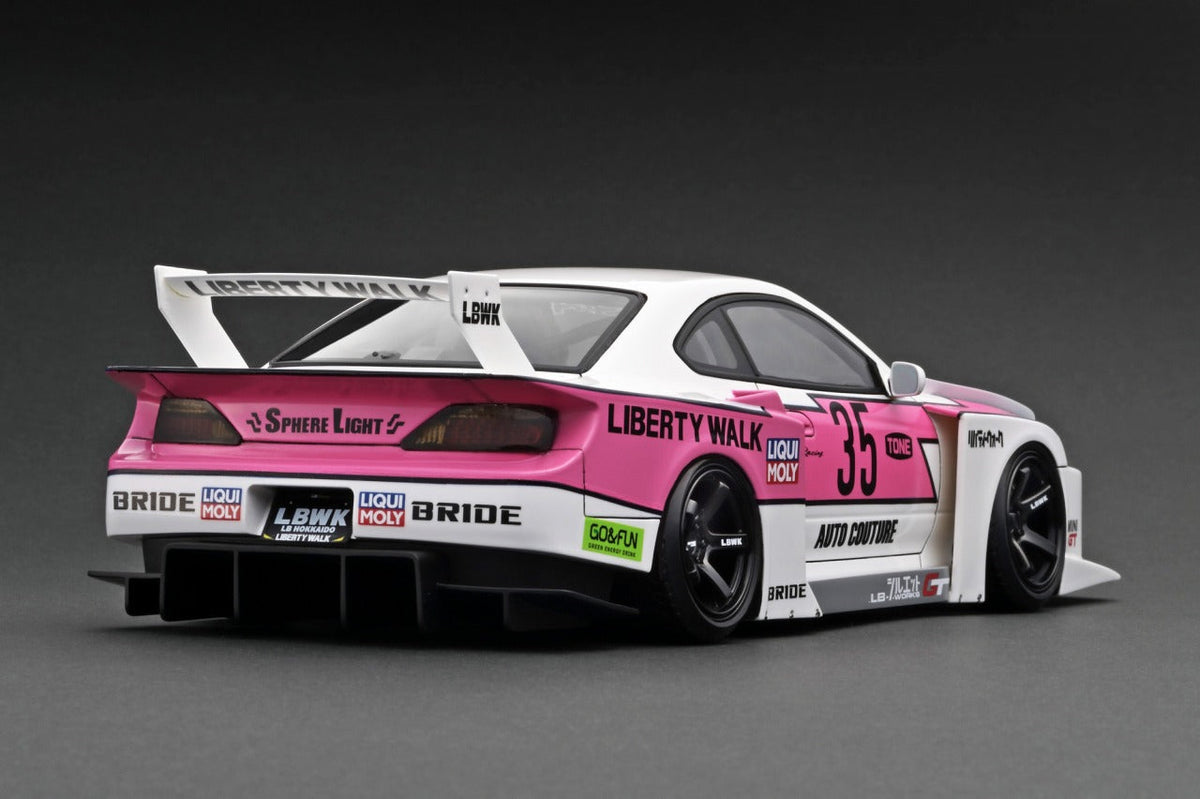 1:18 LBWK Nissan S15 Silvia Silhouette -- Liberty Walk Pink -- Ignitio