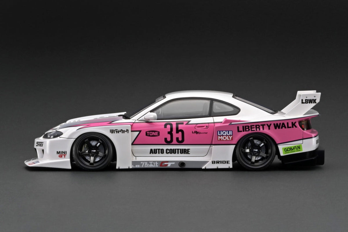 1:18 LBWK Nissan S15 Silvia Silhouette -- Liberty Walk Pink -- Ignitio