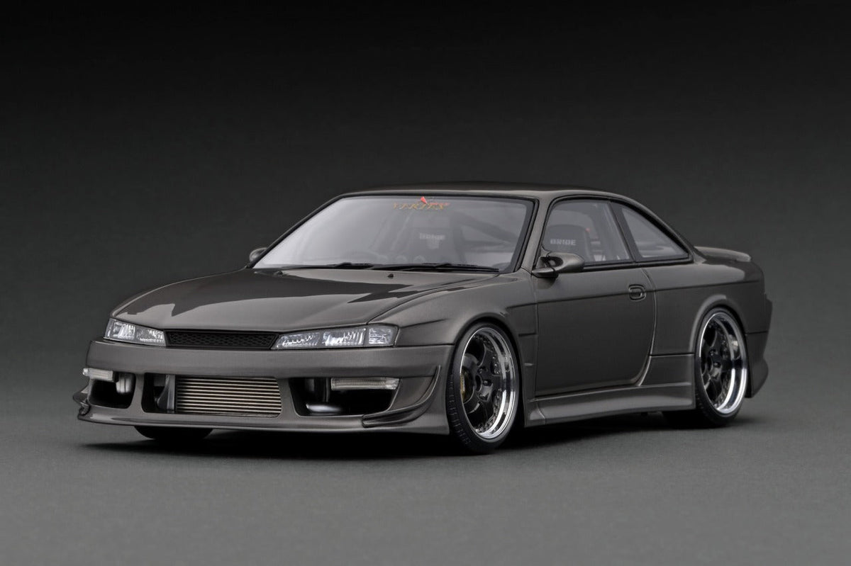 1:18 Nissan VERTEX S14 Silvia -- Gun Metallic Grey -- Ignition Model I