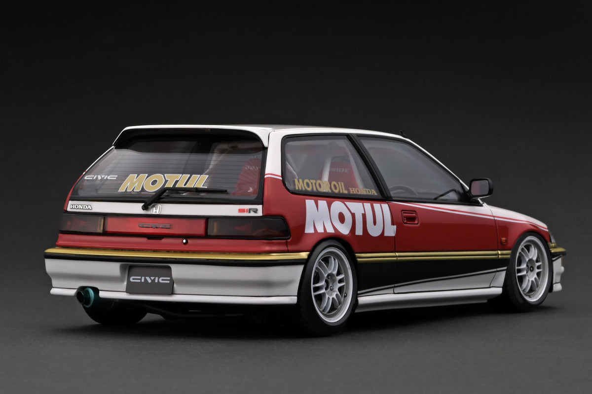 1:18 Honda Civic (EF9) SiR -- MOTUL White/Red -- Ignition Model IG3123