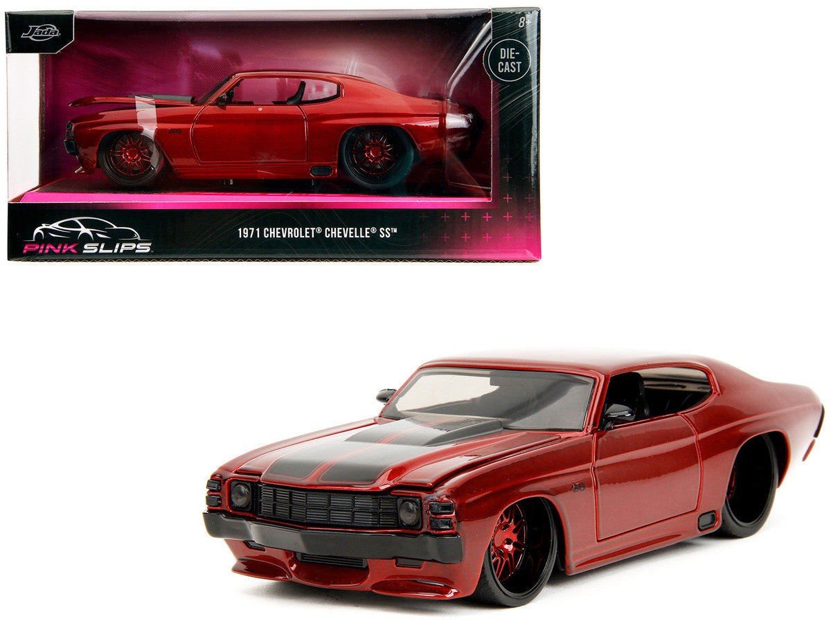 1:24 1971 Chevrolet Chevelle SS -- Dark Red Metallic -- JADA: Pink Sli