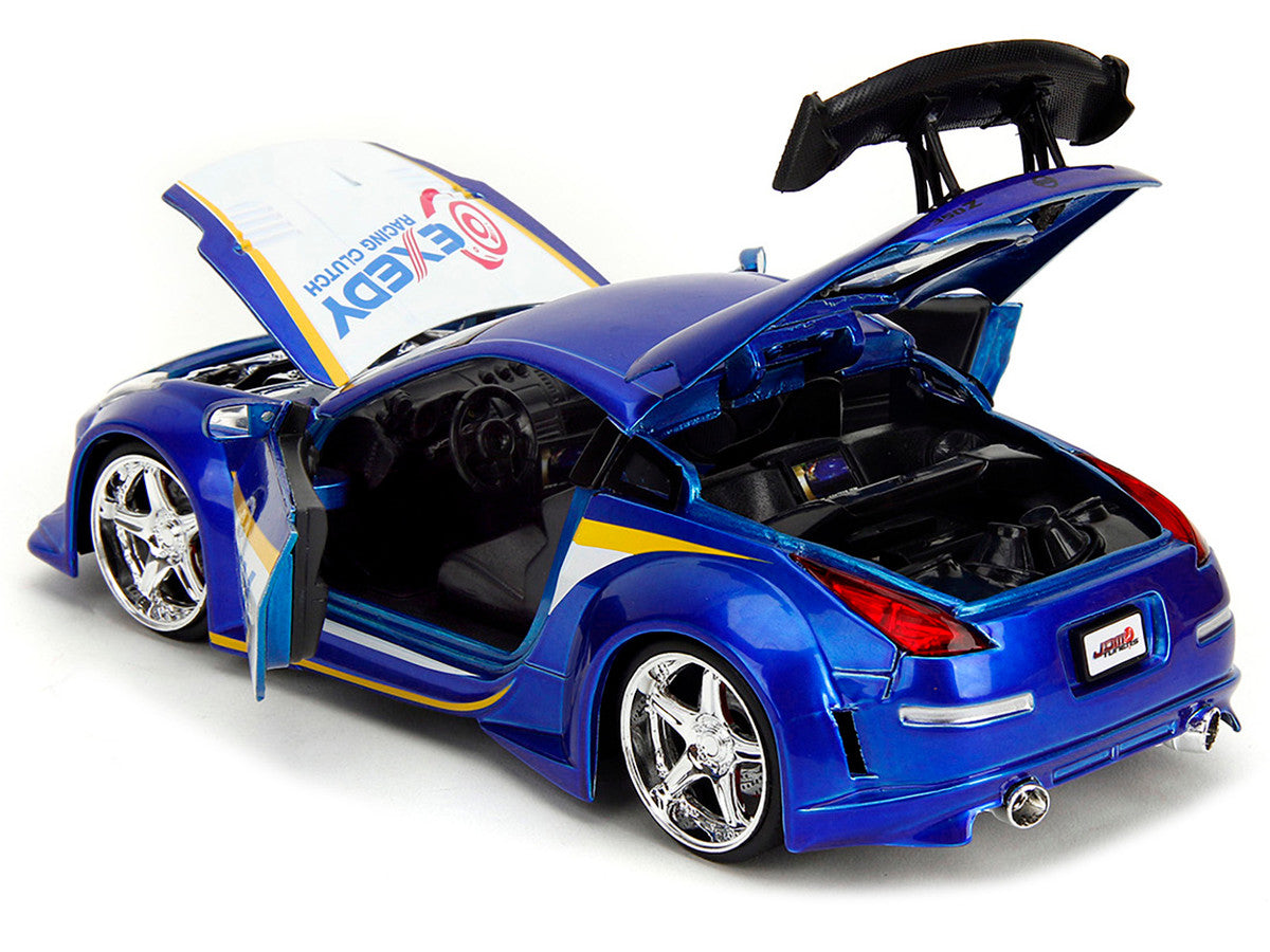 1:24 2003 Nissan 350Z -- "Exedy" Candy Blue / White -- JADA: JDM Tuner