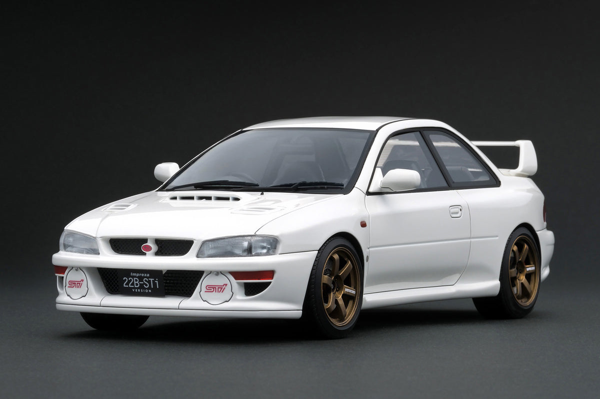 (Pre-Order) 1:18 Subaru Impreza 22B Sti (GC8) -- White -- Ignition Mod