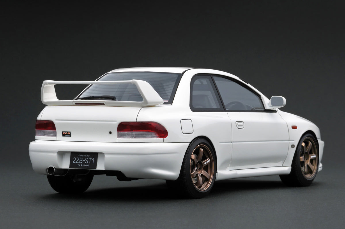 (Pre-Order) 1:18 Subaru Impreza 22B Sti (GC8) -- White -- Ignition Mod