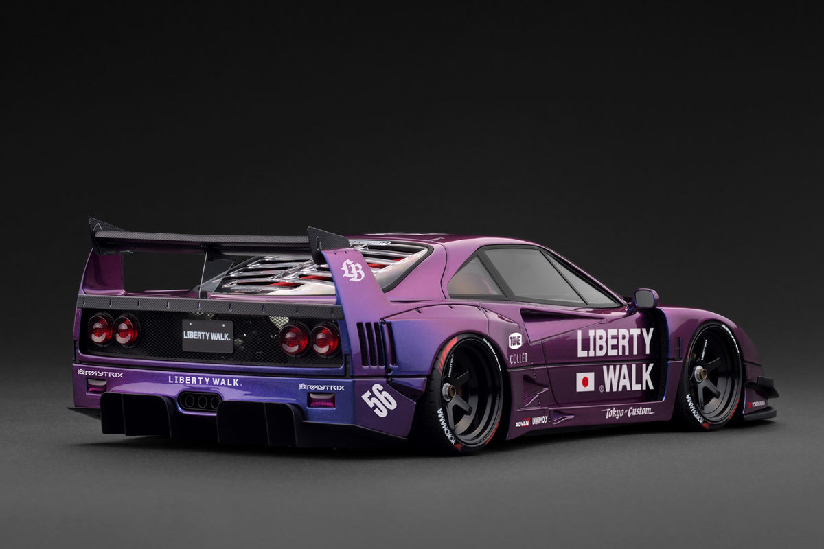 1:18 Ferrari F40 by Liberty Walk -- Purple Metallic -- Ignition Model