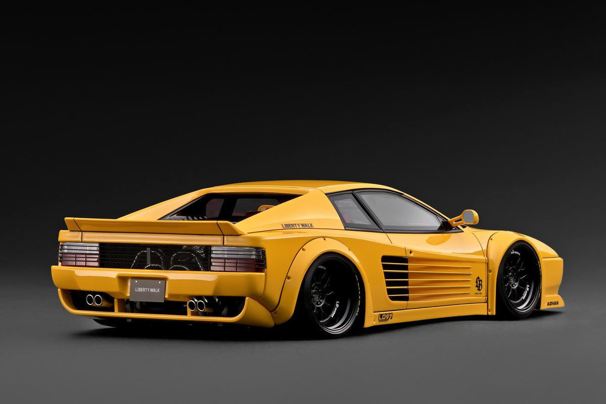 (Pre-Order) 1:18 Ferrari 512 by Liberty Walk -- Yellow -- Ignition Mod