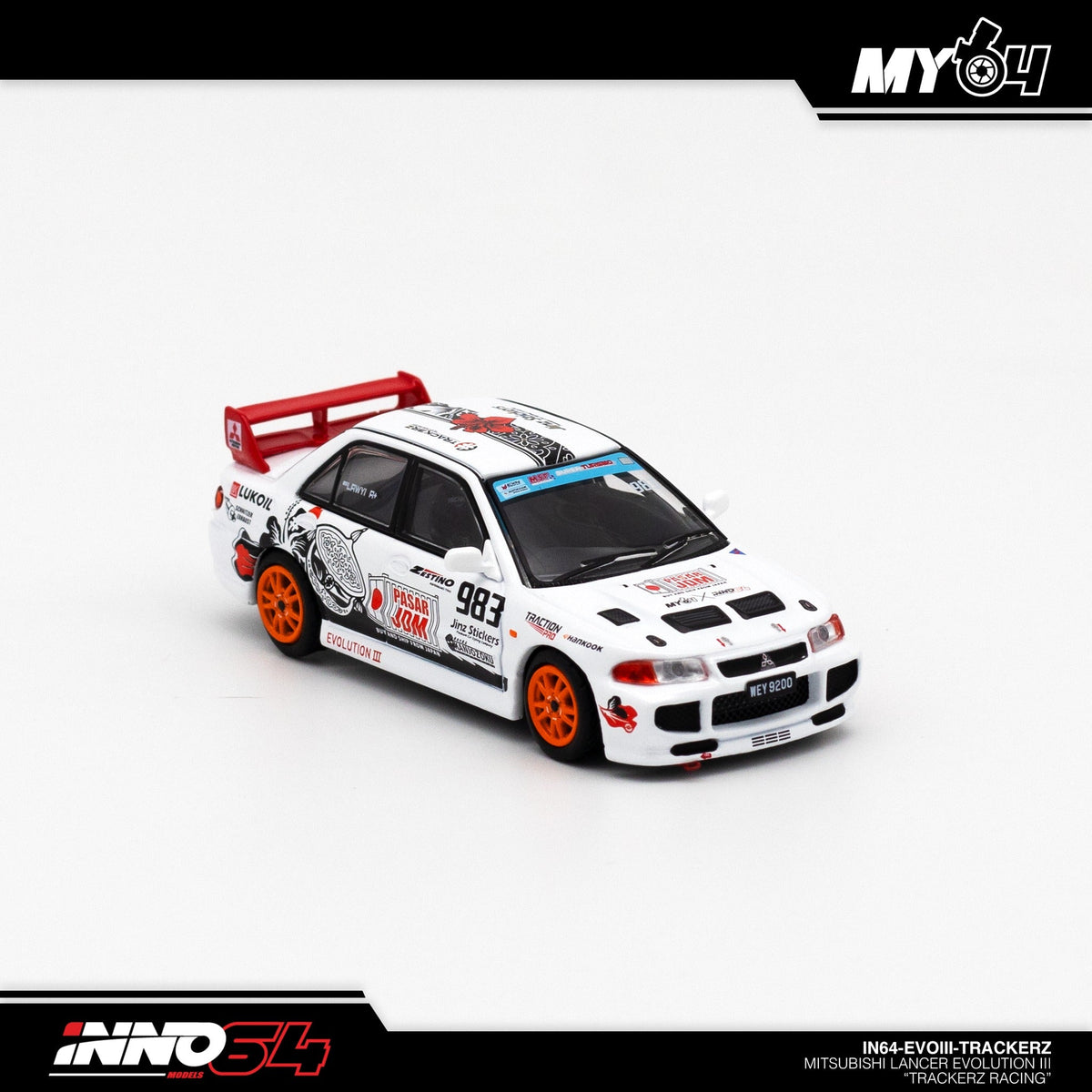 1:64 Mitsubishi Lancer Evolution III -- Trackers Racing -- INNO64