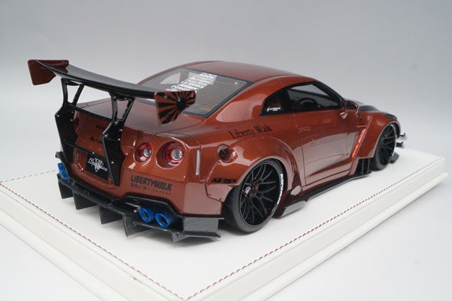 1:18 Nissan R35 GTR Liberty Walk Performance -- Brown -- Make Up by LB