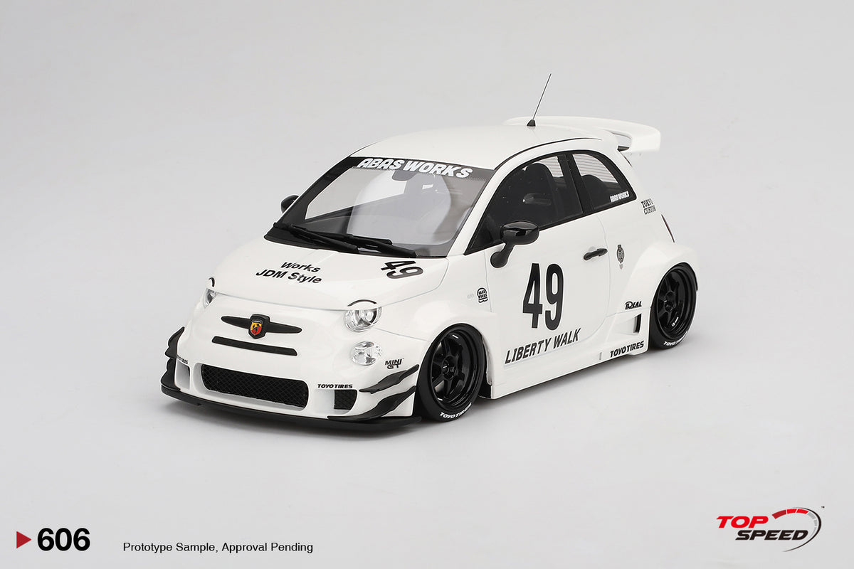 1:18 Fiat Abarth 595 LB-WORKS x Abas Works - Gara White -- TopSpeed Mo
