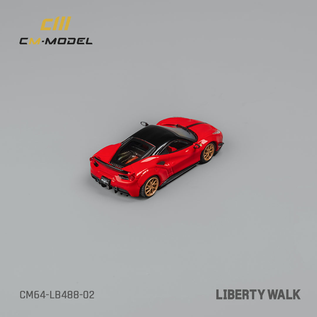 1:64 Ferrari 488 LBWK Liberty Walk -- Red -- CM-Model