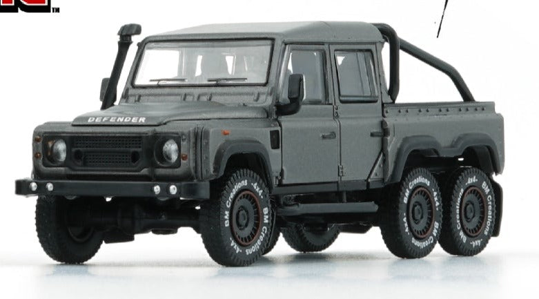 1:64 Land Rover Defender 110 Pickup 6x6 -- Matte Grey -- BM Creations
