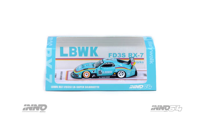 1:64 Mazda RX7 (FD3S) LB-Super Silhouette -- #15 Teal Blue Beijing