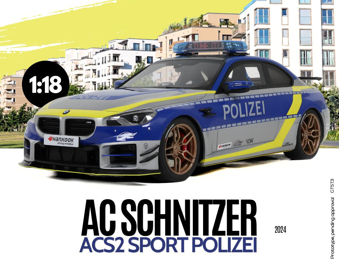 (Pre-Order) 1:18 BMW M2 AC52 Sport 2025 -- "Polizei" Police Car -- GT