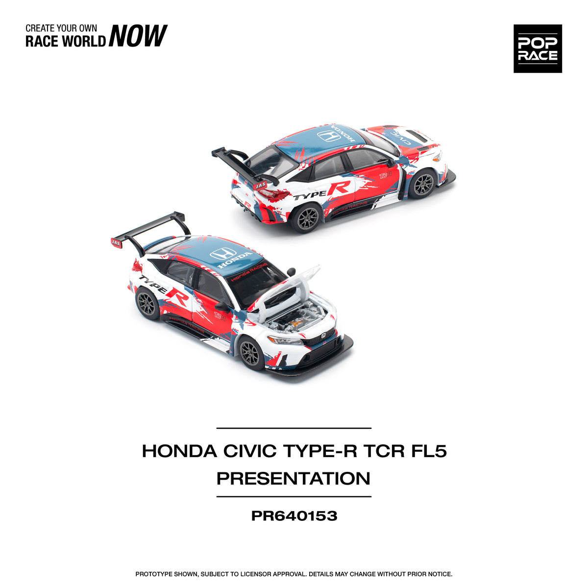 1:64 Honda Civic (FL5) Type R TCR -- Presentation Launch Livery -- Pop