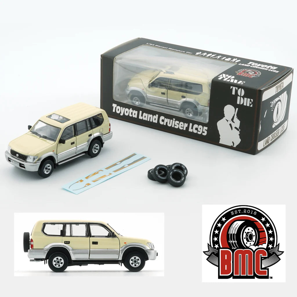 1:64 Toyota Land Cruiser Prado LC95 -- Ivory/Silver -- BM Creations