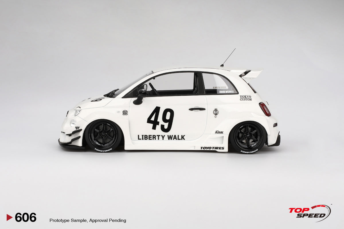 1:18 Fiat Abarth 595 LB-WORKS x Abas Works - Gara White -- TopSpeed Mo