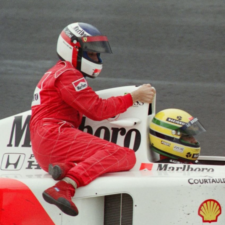 (Pre-Order) 1:43 1991 Ayrton Senna w/Alesi Riding -- McLaren MP4/6