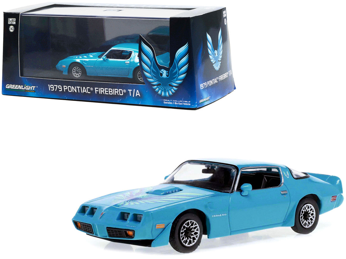 1:43 1979 Pontiac Firebird T/A Trans Am -- Atlantis Blue -- Greenlight