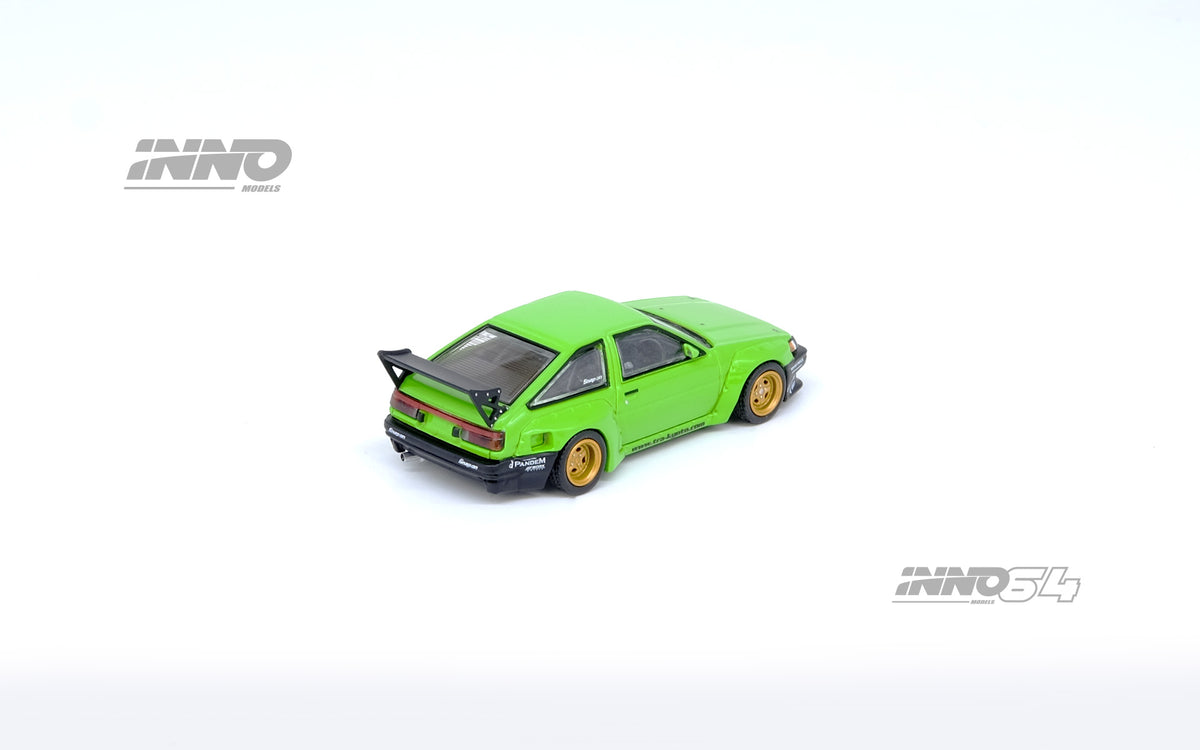 1:64 Toyota AE86 Levin Pandem Rocket Bunny -- Lime Green -- INNO64