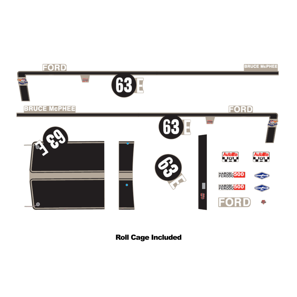 1:24 1970 Bathurst - Bruce McPhee - #63E XW Falcon - Decal Kit -- DDA:
