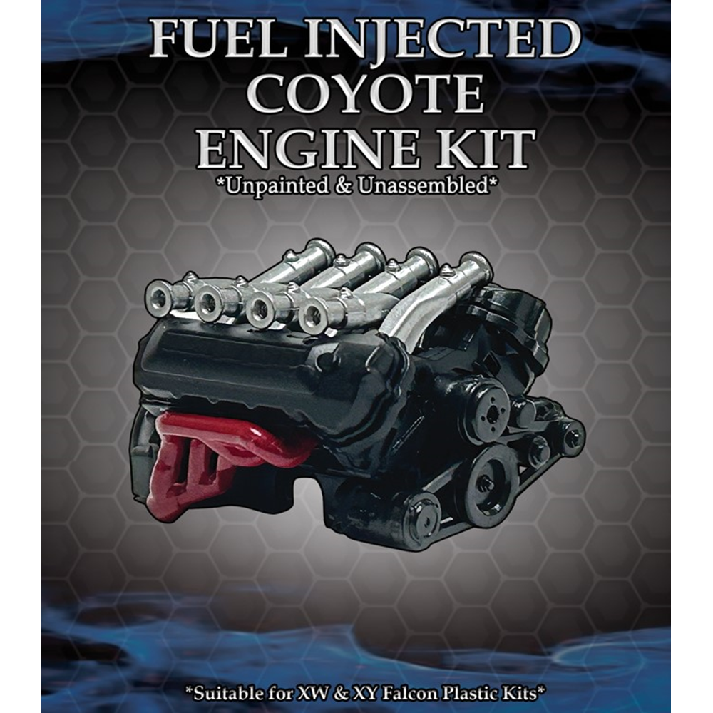 1:24 Fuel Injected Coyote V8 Engine + Accessories -- PLASTIC KIT -- DD