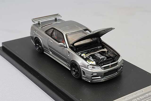 1:64 Nissan GT-R (R34) Nismo CRS -- Gunmetal Grey -- Motorhelix