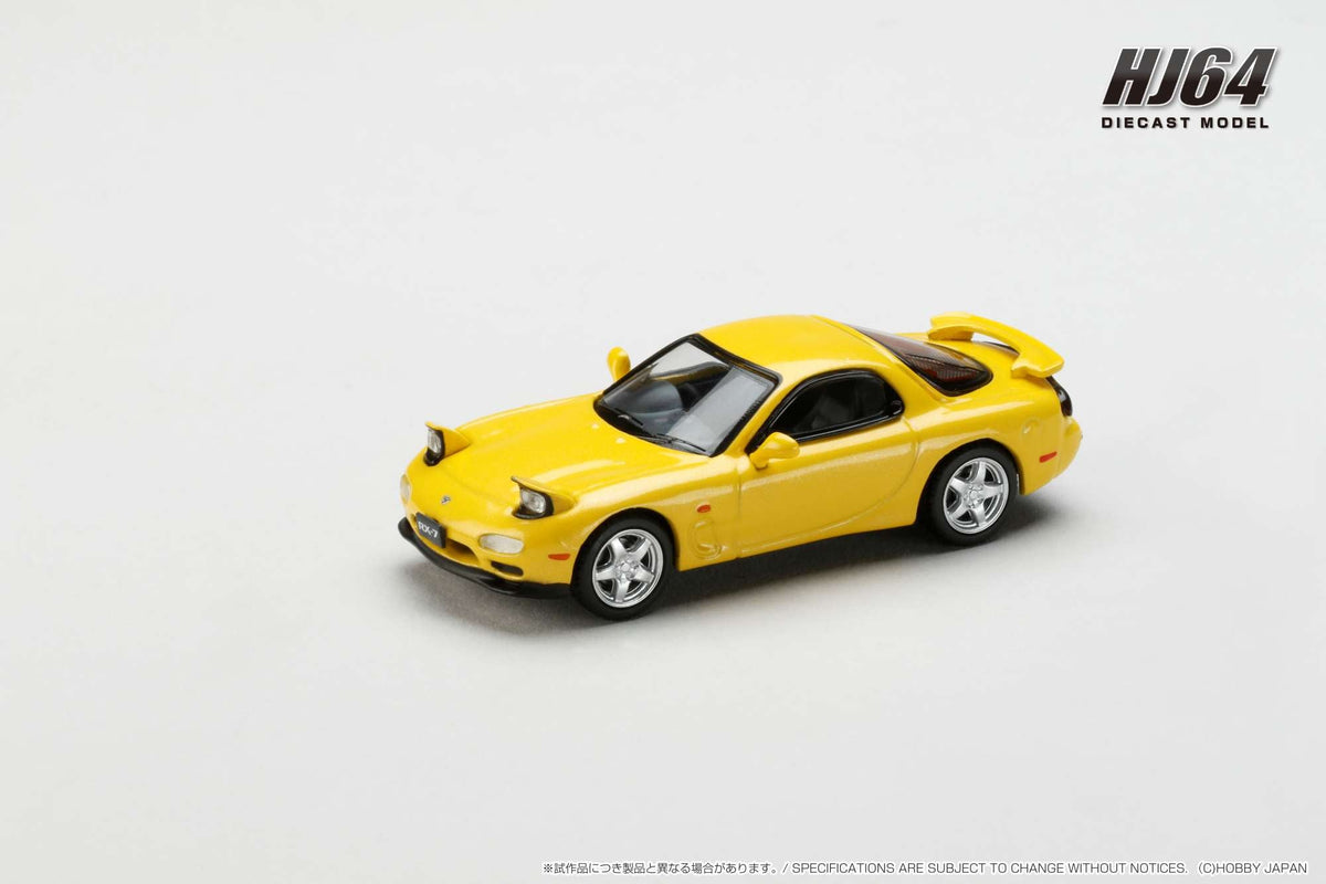 1:64 Mazda Efini RX-7 (FD3S) Type RS -- Competition Yellow Mica -- Hob