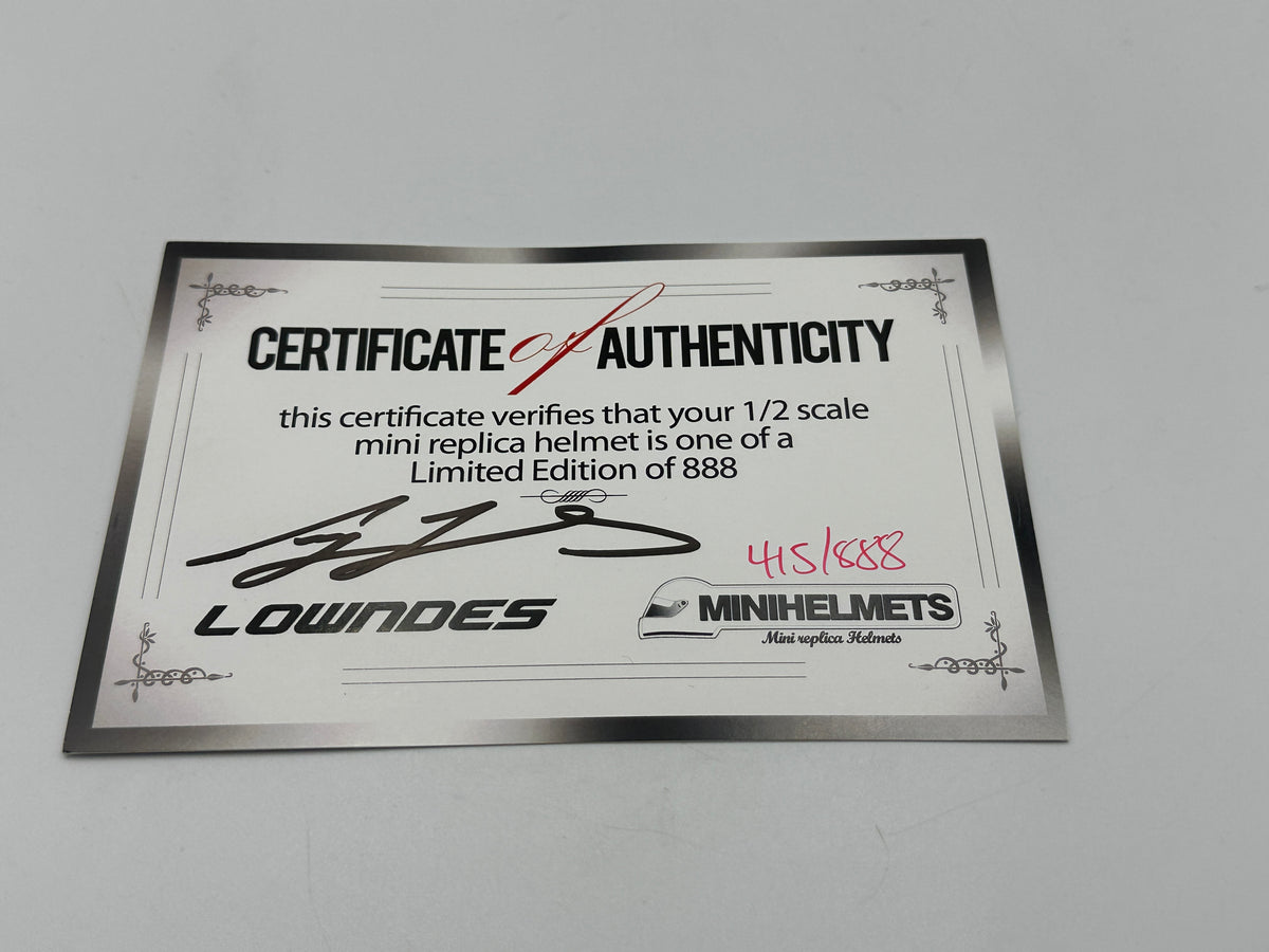 1:2 Helmet -- 2014 Craig Lowndes -- Mini Helmets