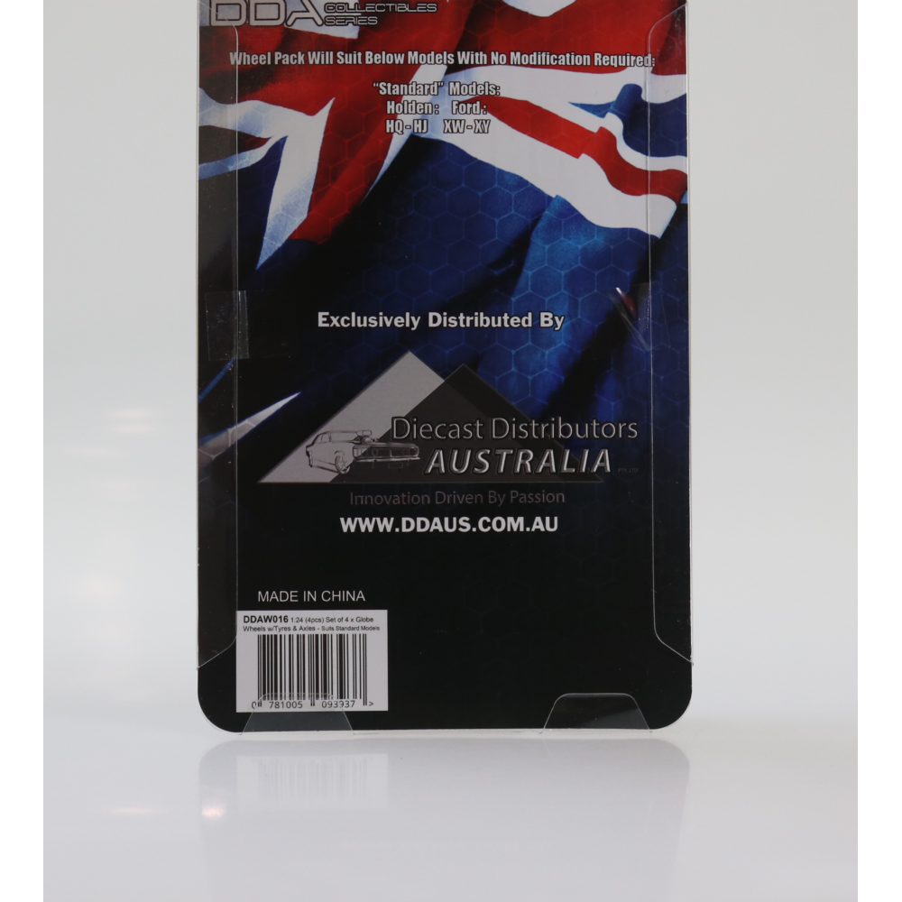 1:24 Globe Wheel Set -- Standard -- Chrome -- DDA
