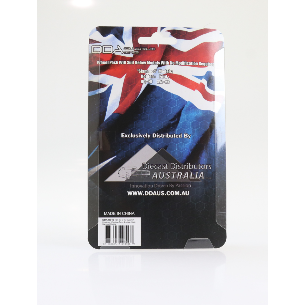 1:24 Custom #1 Wheel Set -- Drag Style -- Unpainted -- DDA