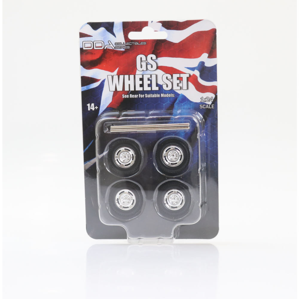 1:24 Ford Falcon GS Standard Wheel Set -- Chrome -- DDA