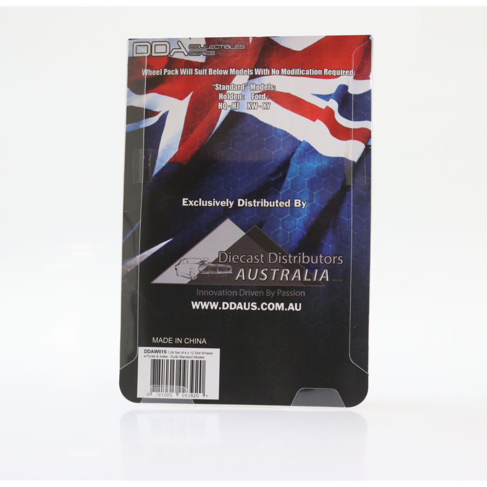 1:24 12 Slot Wheel Set -- Standard -- Chrome -- DDA