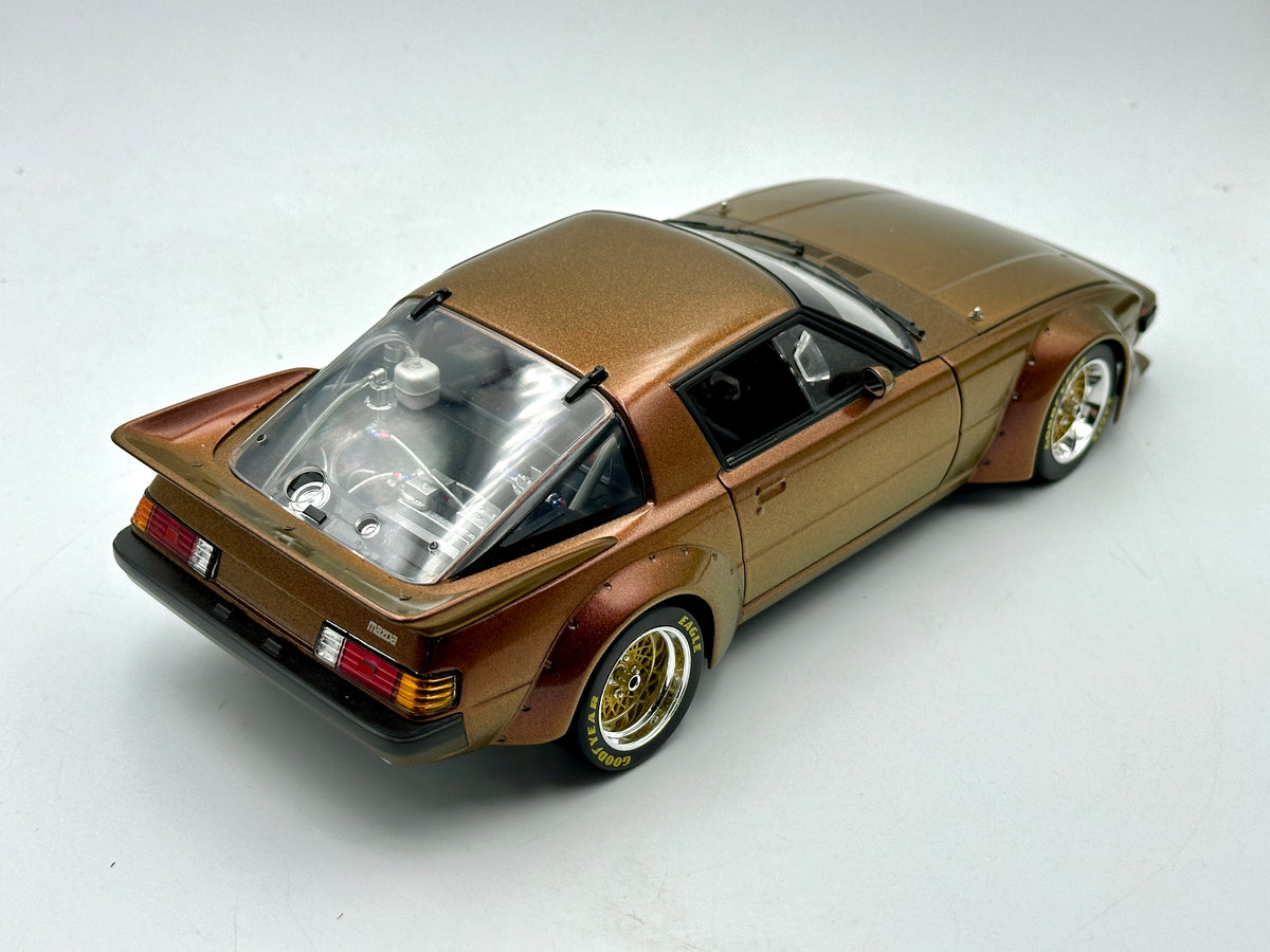 1:18 Mazda RX7 (FB) Plain Body Racecar -- Chameleon Bronze -- Biante