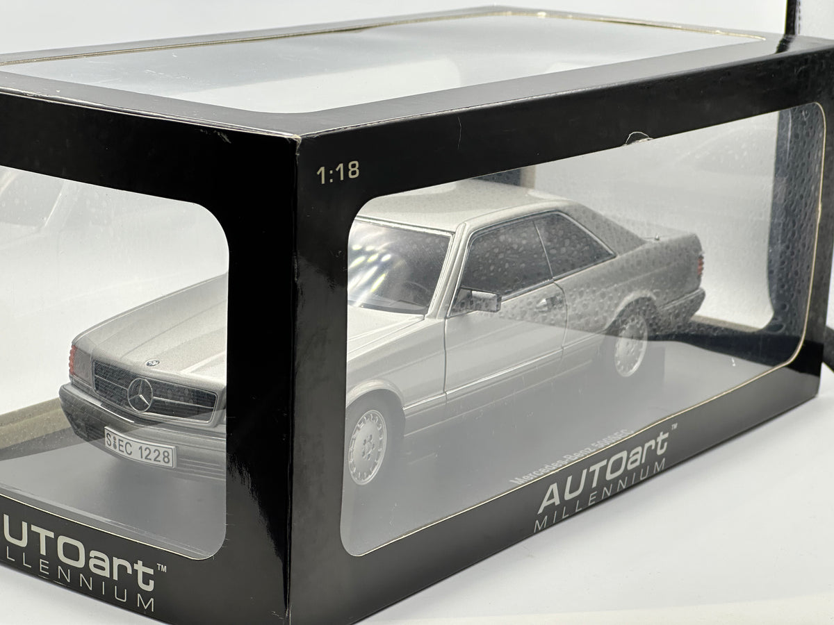 1:18 Mercedes-Benz 500 SEC Coupe C126 1986 -- Silver -- AUTOart 76212