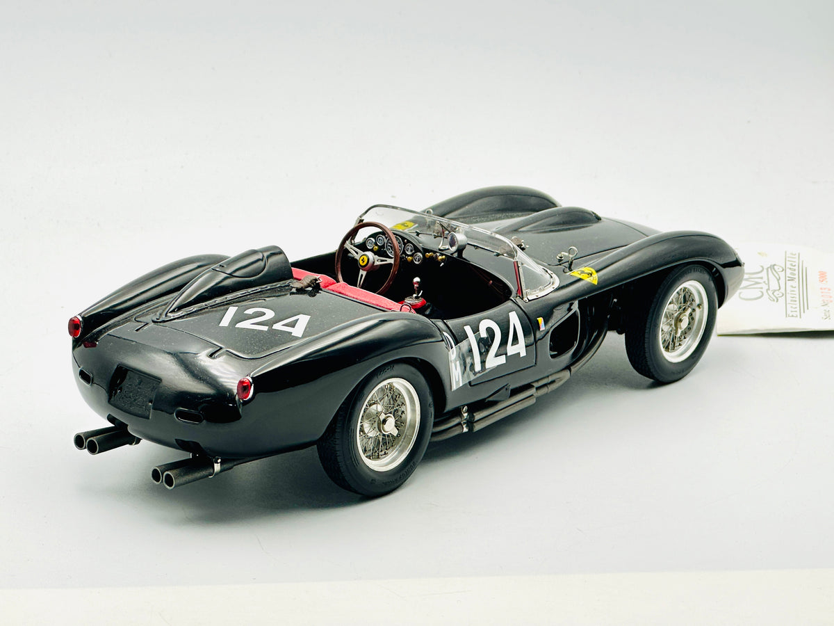 1:18 1957 Ferrari 250 Testa Rossa Pontoon Fender 0714 -- #124 Black/Re