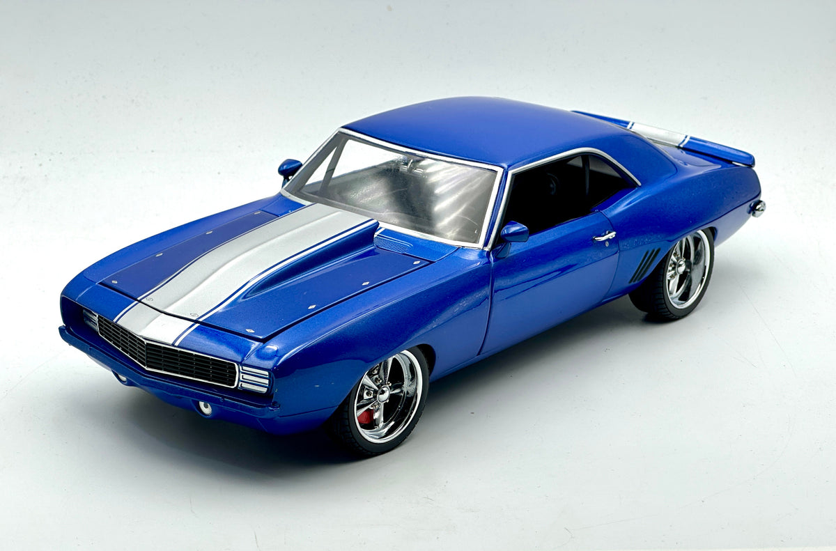 1:18 1969 Chevrolet Camaro -- 1320 Drag Kings -- Blue -- GMP