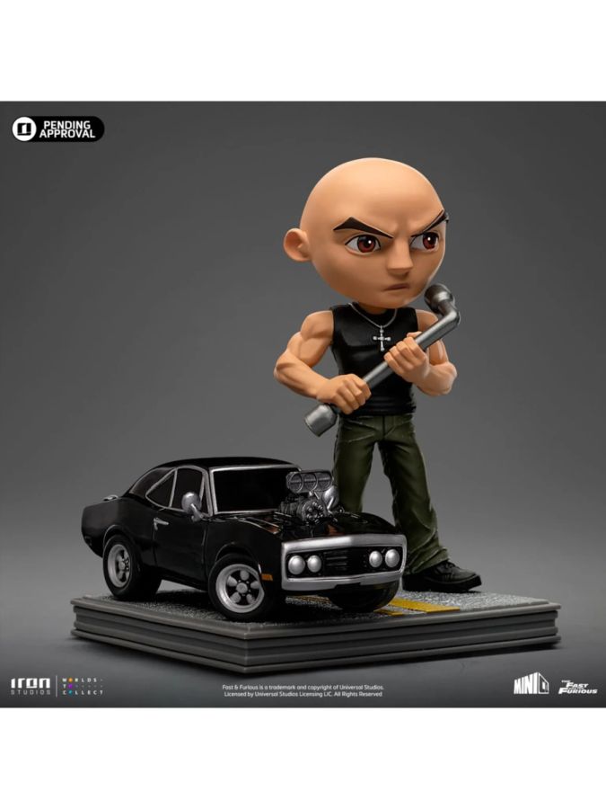Fast & Furious - Dom w/Dodge Charger -- MiniCo 6" Vinyl Figure -- Iron