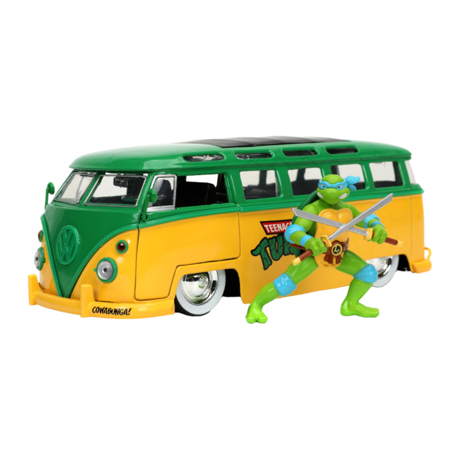 1:24 Leonardo w/ Volkswagen Bus -- Teenage Mutant Ninja Turtles JADA V