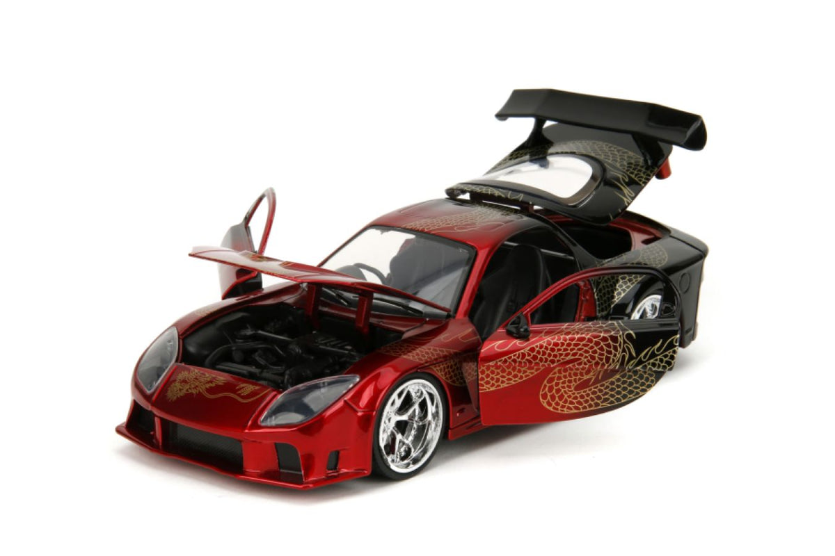 1:24 1995 Mazda RX7 Widebody - Red/Black - Year of the Dragon - JADA: